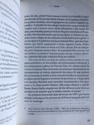 Ecolectura - Romo, Confesiones de un torturador