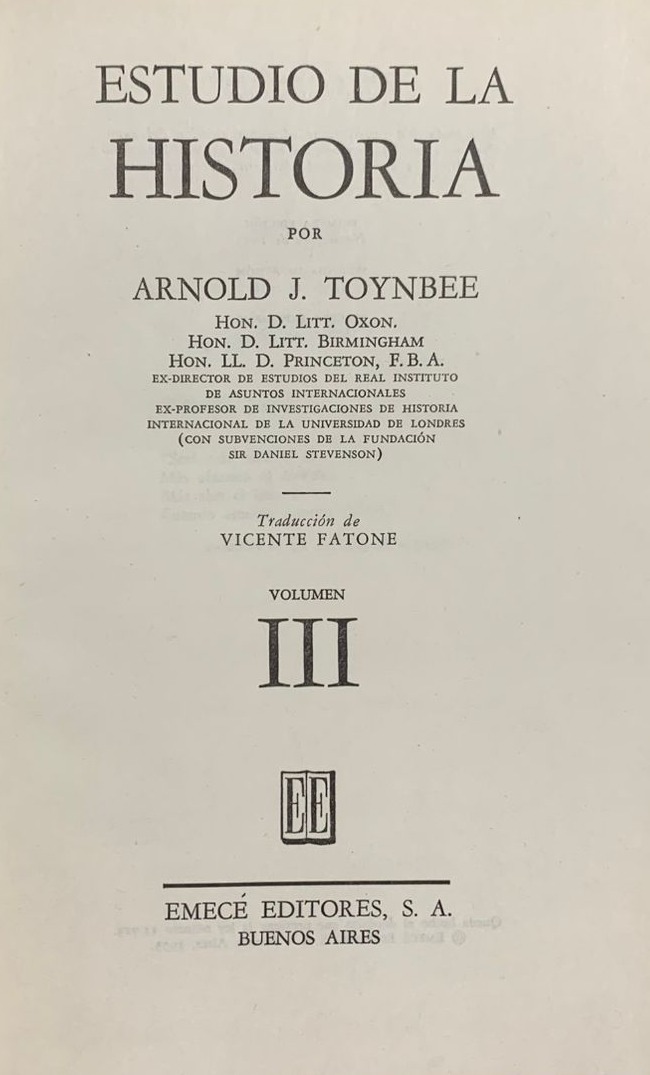 Ecolectura - Estudio de la Historia: vol. III / tapa dura