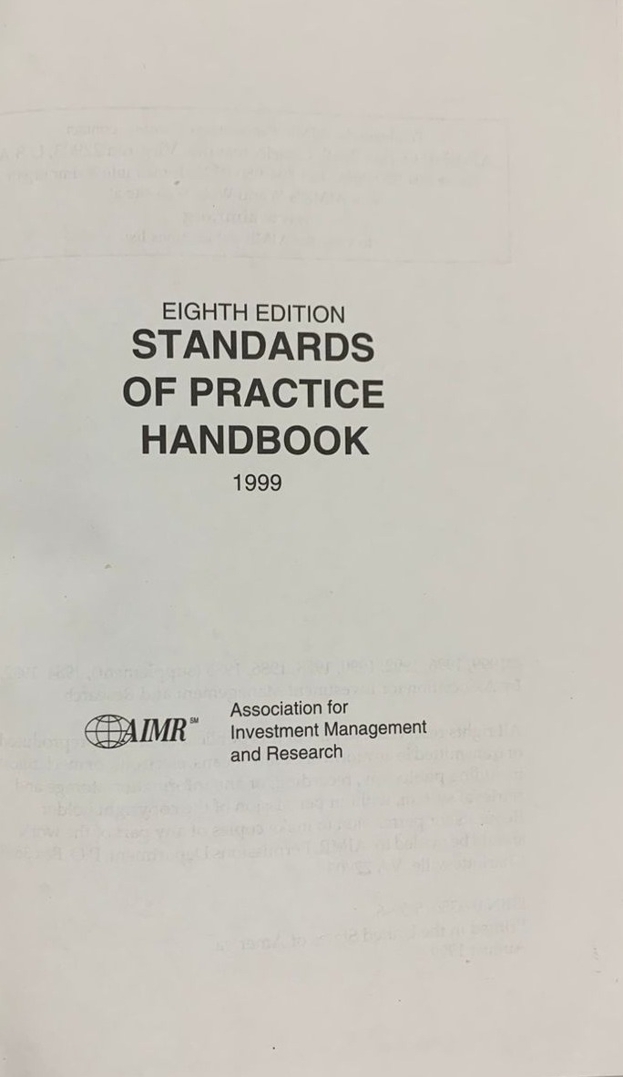 Ecolectura - Standards of Practice Handbook (8th Edition) / tapa dura