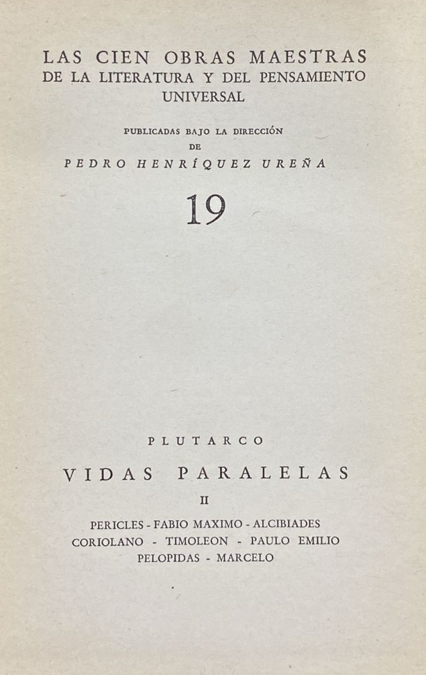 Ecolectura - Vidas Paralelas II, 19 / Tapa Dura