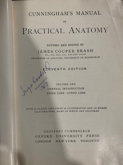 Ecolectura - Cunningham's manual of Practical Anatomy / Tapa dura