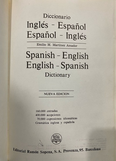 Ecolectura - Diccionario Inglés - Español / Español - Inglés / Tapa dura