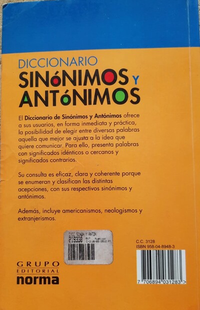 Ecolectura - Diccionario sinónimos y antónimos