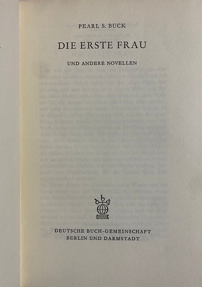 Ecolectura - Die Erste Frau / Tapa dura