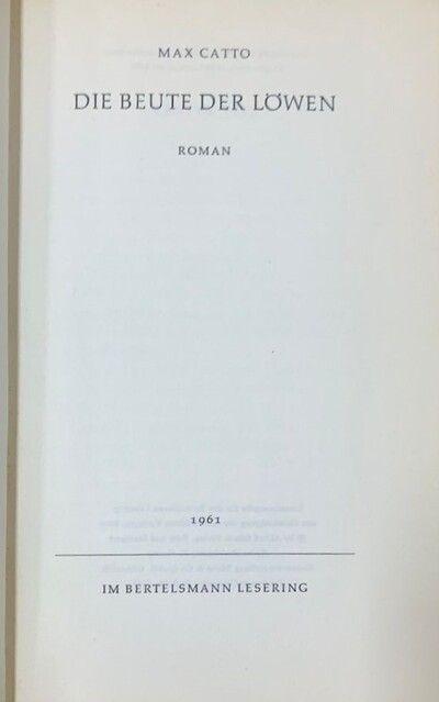 Ecolectura - Die beute der löwen / Tapa Dura