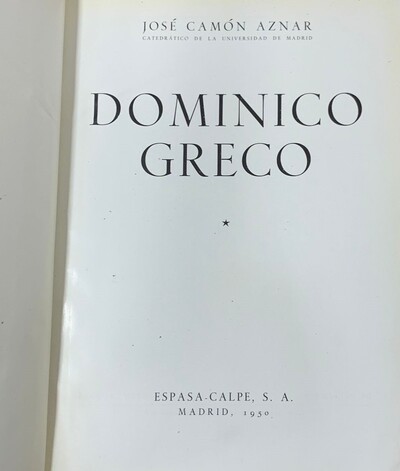 Ecolectura - Dominico Greco / Tapa Dura