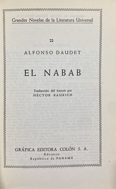 Ecolectura - El Nabab / Tapa Dura