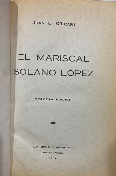 Ecolectura - Proclamas y cartas del mariscal lopez / Tapa dura
