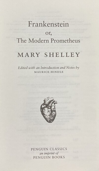 Ecolectura - Frankenstein or, The Modern Prometheus / Tapa Dura