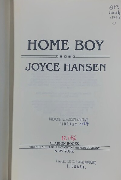 Ecolectura - Home Boy / Tapa Dura