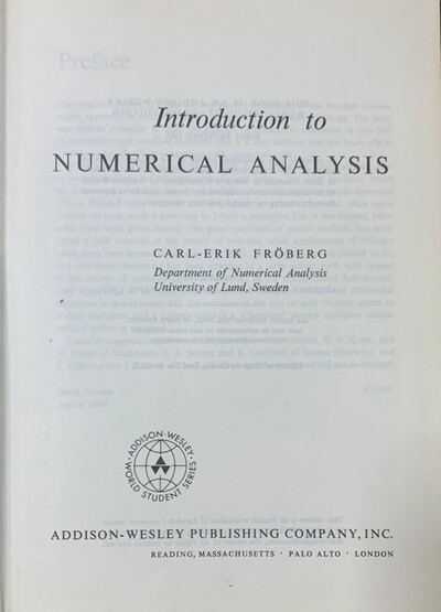 Ecolectura - Introduction to numerical analysis / Tapa Dura
