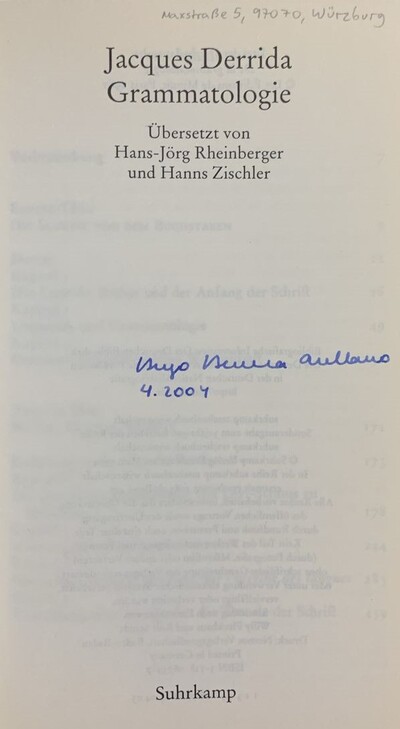 Ecolectura - Jacques Derrida Grammatologie