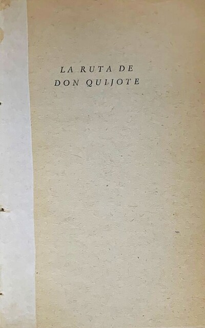 Ecolectura - La Ruta de Don Quijote / Tapa Dura