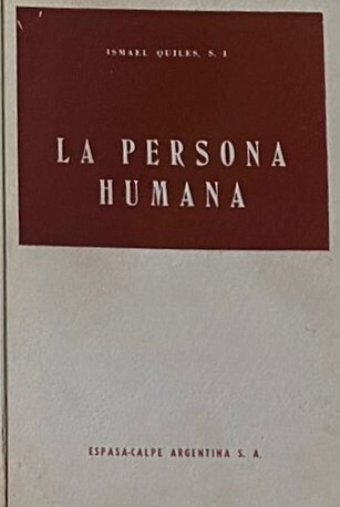 Ecolectura - La persona humana / Tapa dura