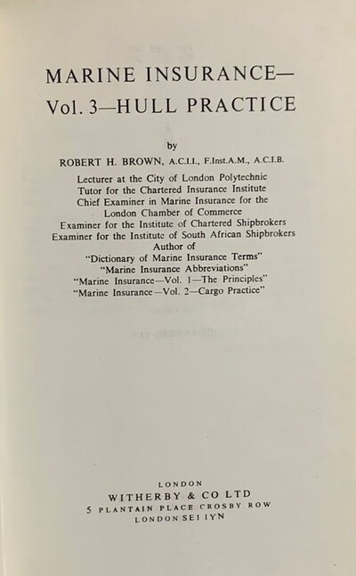 Ecolectura - Charterers liability insurance / Tapa Dura
