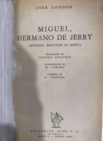 Ecolectura - Miguel, Hermano de Jerry / Tapa dura