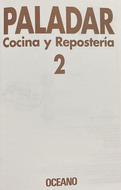 Ecolectura - Paladar: Cocina y repostería, 2 / Tapa Dura