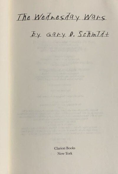 Ecolectura - The wednesday wars / Tapa Dura