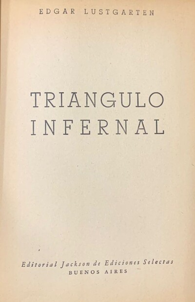 Ecolectura - Triangulo Infernal/ tapa dura