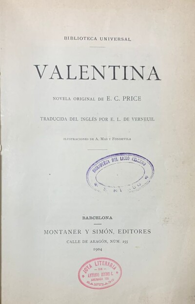Ecolectura - Valentina (Libro antiguo) / Tapa Dura